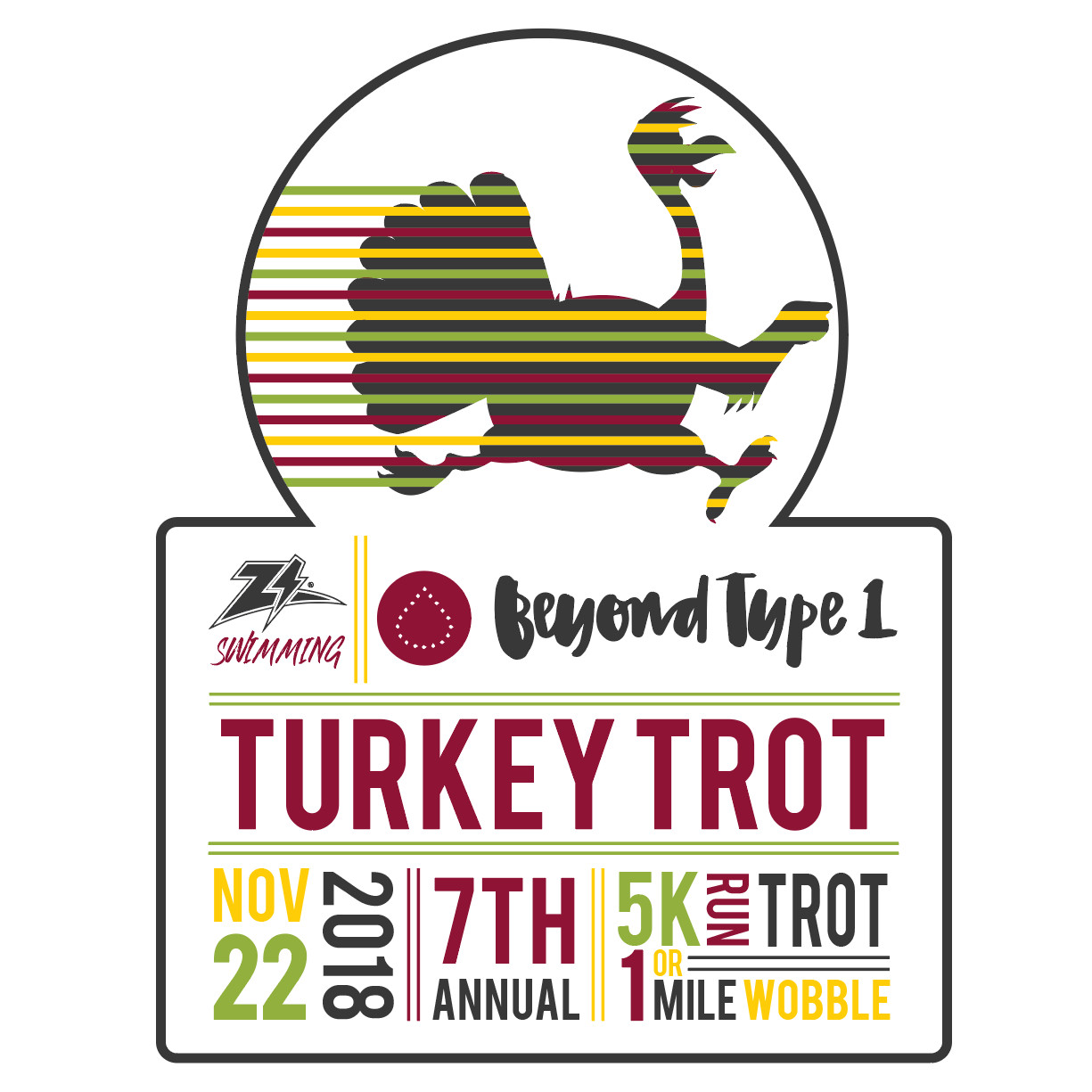 2018 — 7th Annual FLO Fitness "Zizzer Swim & Type One Run" Turkey Trot ...