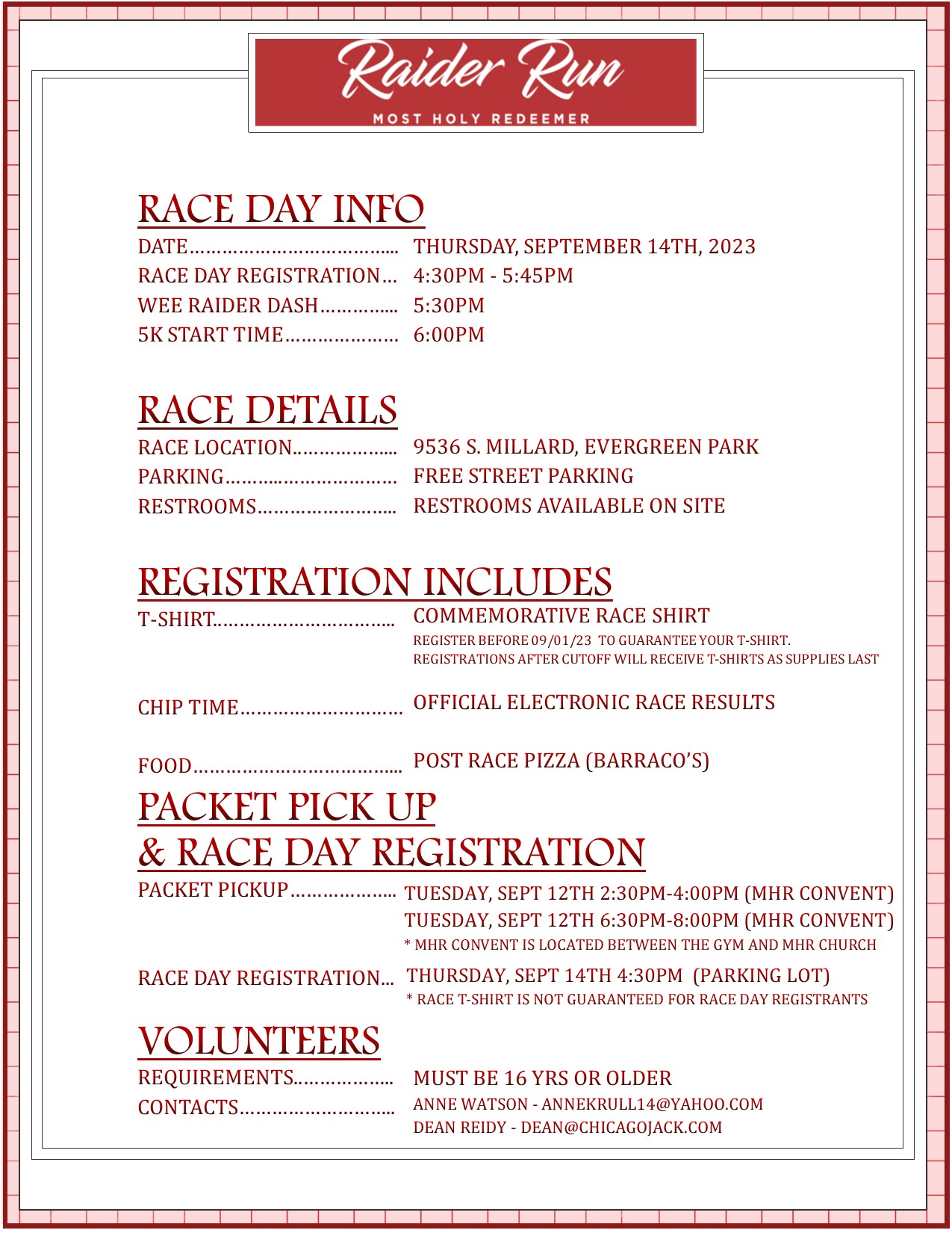 2023 — MHR RAIDER RUN 2023 — Race Roster — Registration, Marketing ...