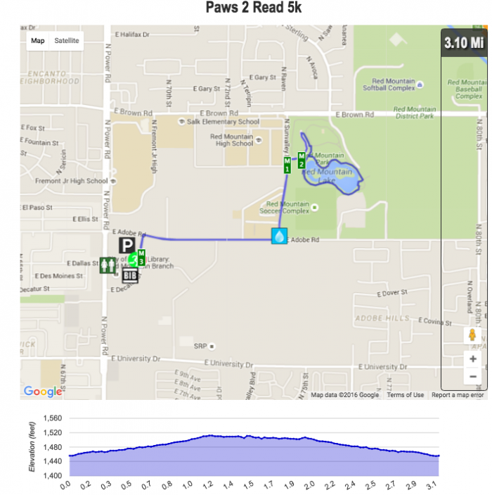 2016 — Paws 2 Read 5K — Race Roster — Registration, Marketing, Fundraising